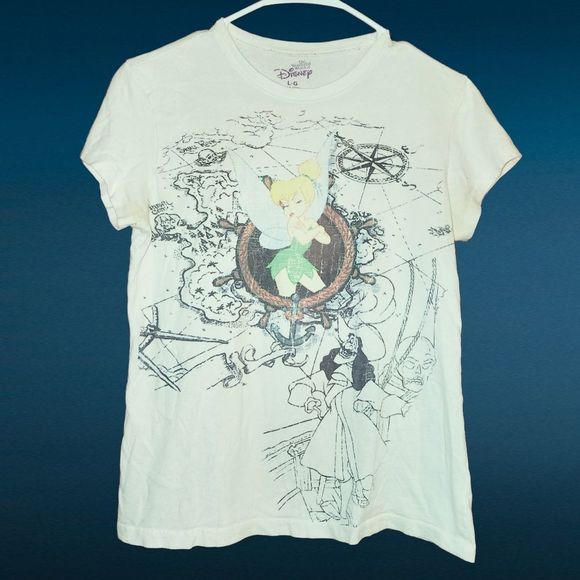 Disney | Shirts & Tops | Disney Peter Pan Tinkerbell Captain Hook ...